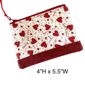 Handmade Heart Fabric Zipper Bag, Gift for Anyone - Etsy