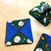 Golf Coasters, Golf Theme Gift, Set of 4, Wine Glass Fabric Coasters ...