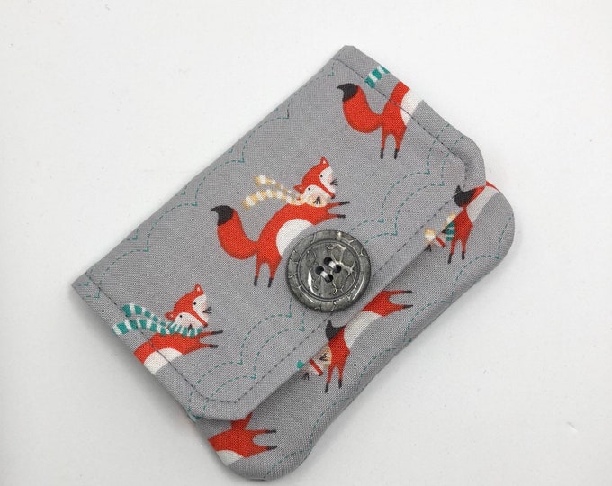 Gift Card Holder- Fox Fabric- Credit Card Holder- Reusable - Etsy