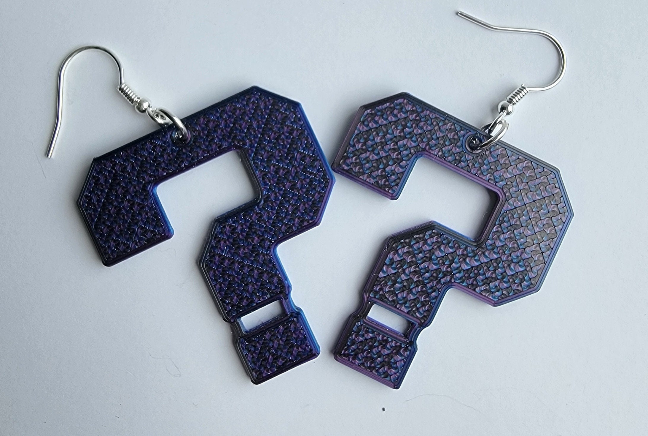 Tipper Mario 3d Printed Question Mark Earrings - Etsy