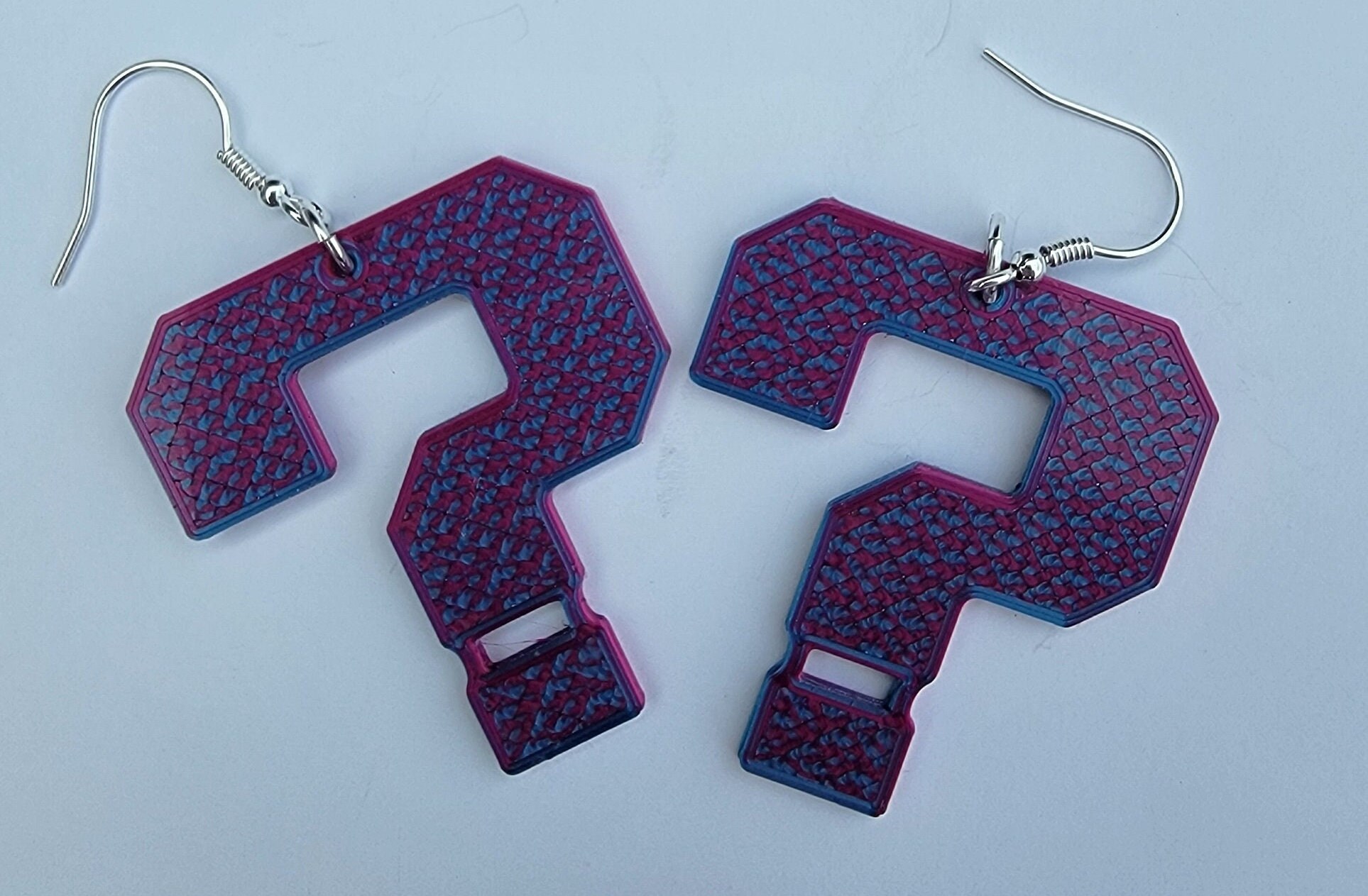 Tipper Mario 3d Printed Question Mark Earrings - Etsy