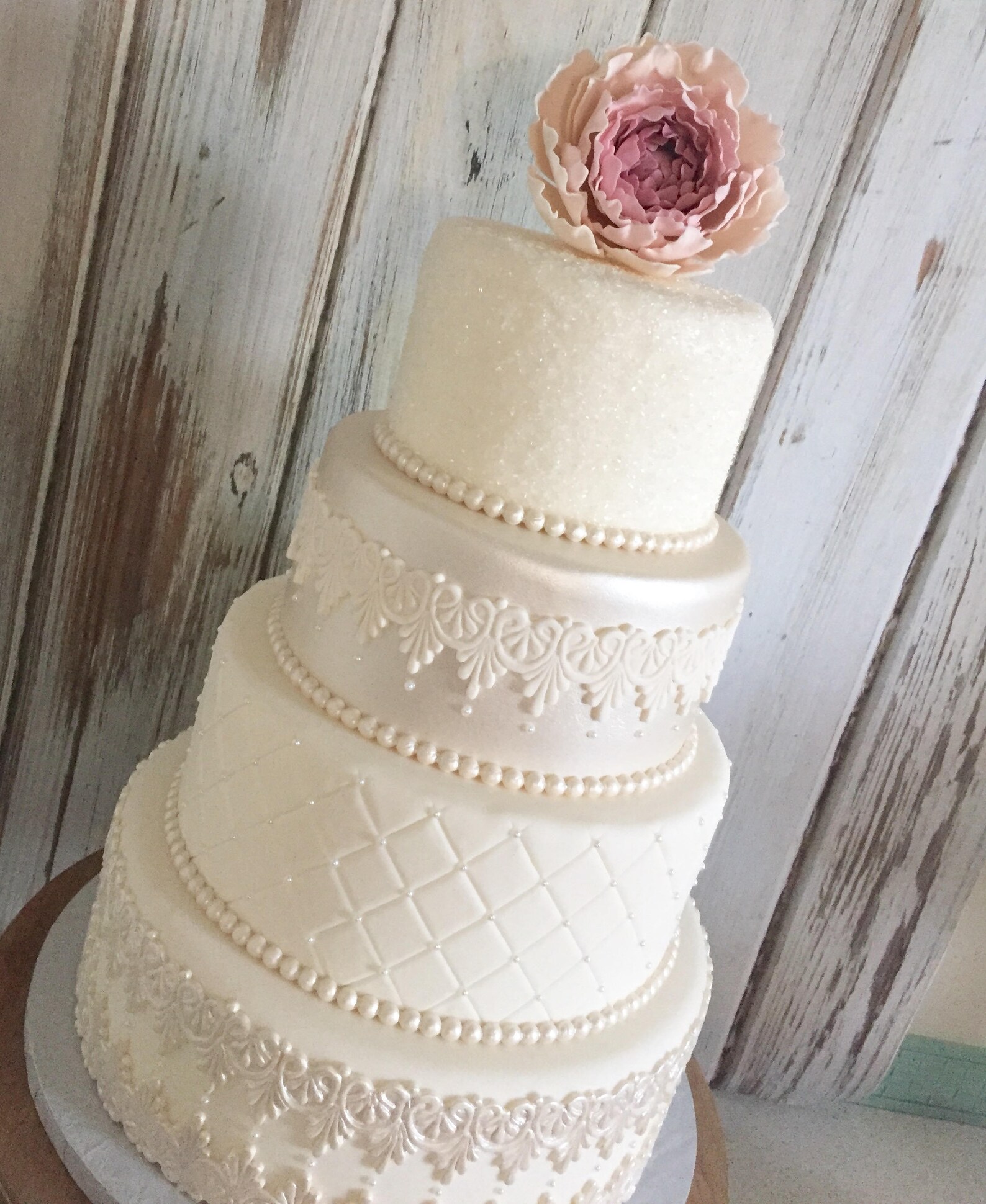 Fake Wedding Cake Four Tier Fondant Wedding Cake Fake - Etsy