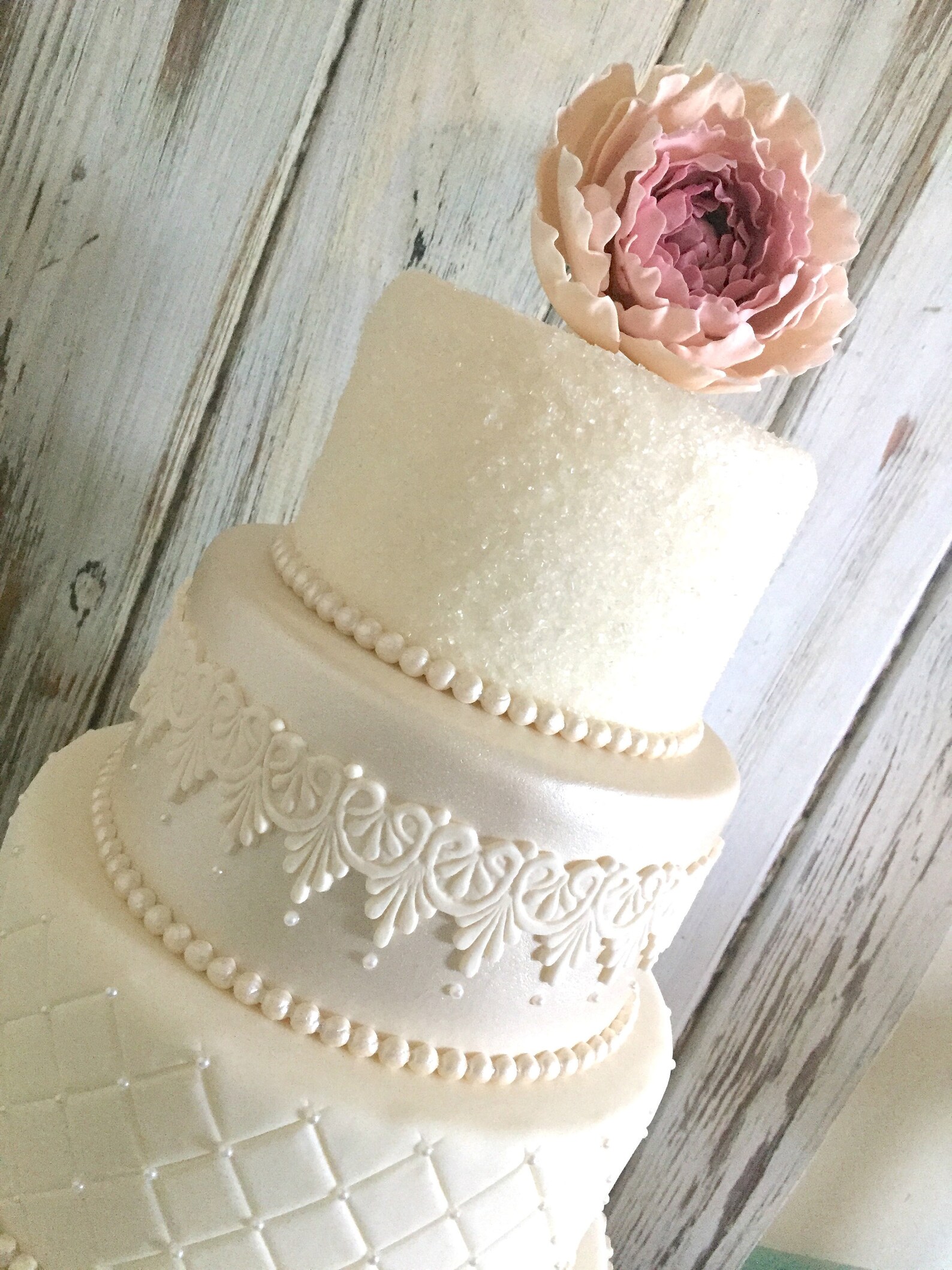 Fake Wedding Cake Four Tier Fondant Wedding Cake Fake - Etsy