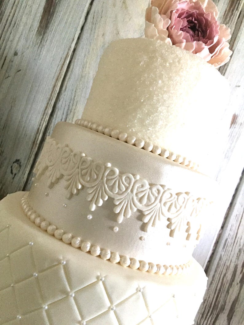 Four Tier Faux Wedding Cake Fake Wedding Cake Display Cake - Etsy