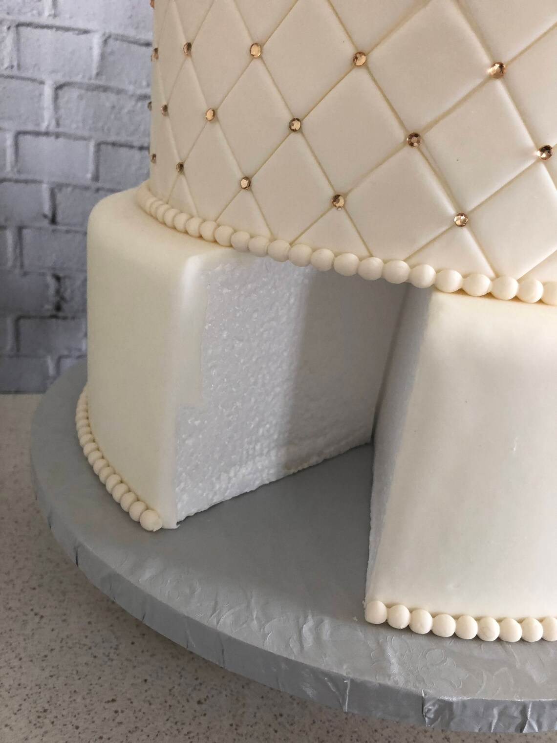 Fake Wedding Cake Four Tier Fondant Wedding Cake Fake - Etsy