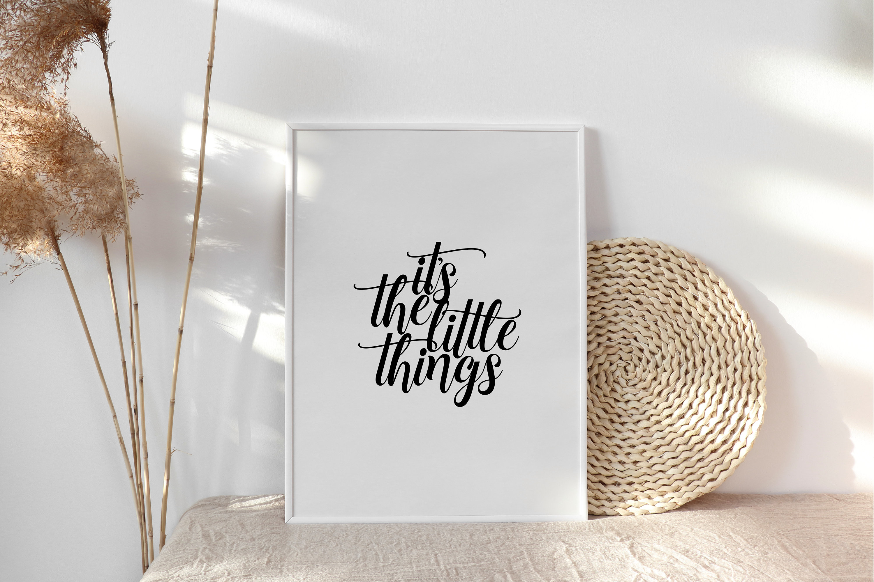 It’s the Little Things Typography Digital Art Print, Inspirational ...