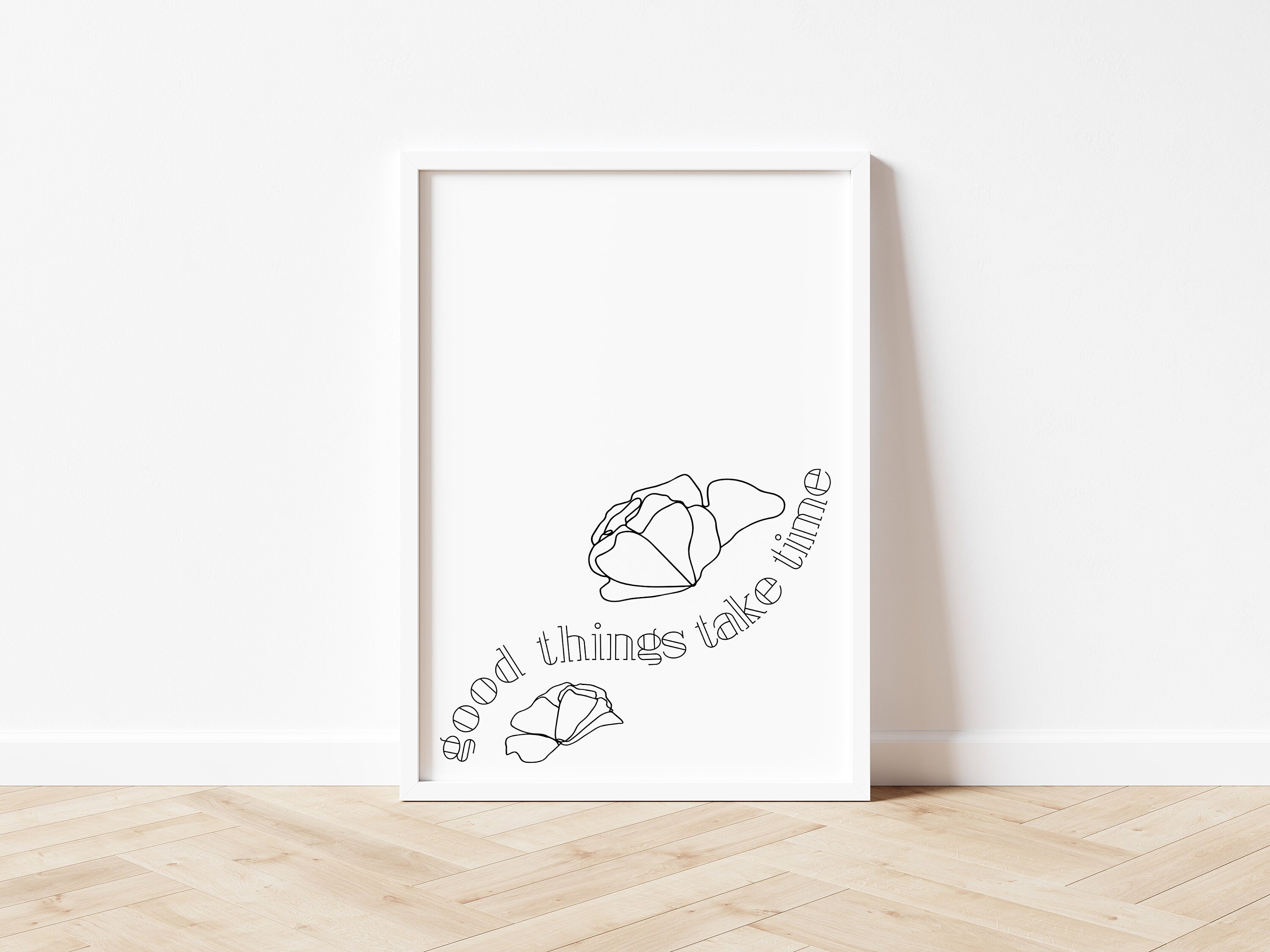 Good Things Take Time Typography Digital Art Print, Motivational Quote ...