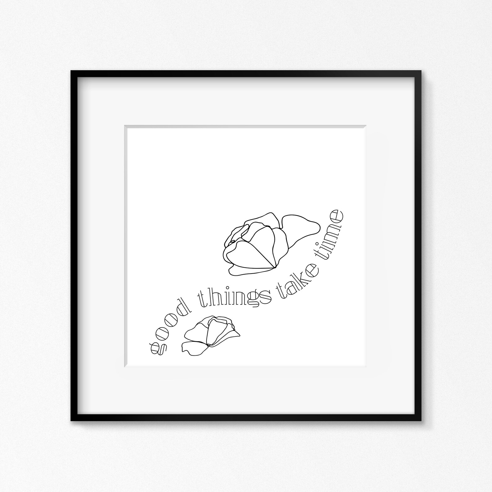 Good Things Take Time Typography Digital Art Print, Motivational Quote ...