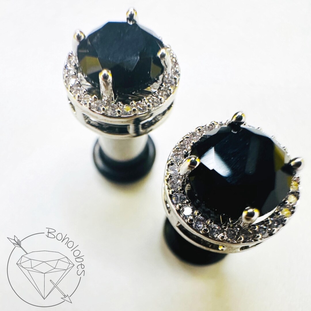 Crystal Rhinestone Plugs : Sizes 8g - 00g - Etsy