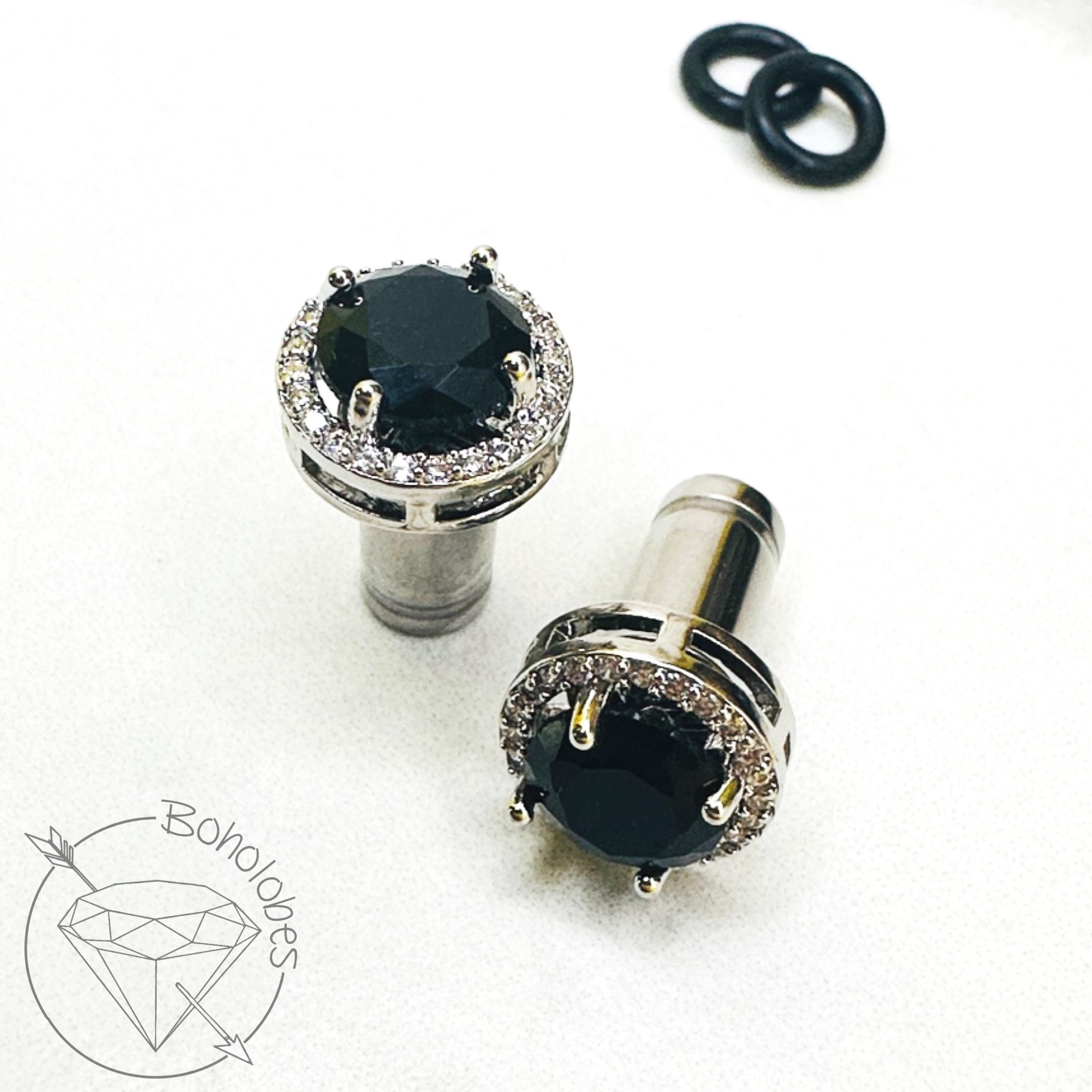 Crystal Rhinestone Plugs : Sizes 8g - 00g - Etsy