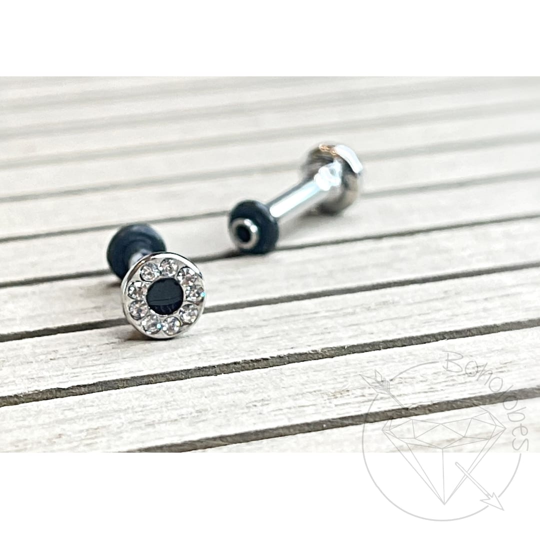 Mini Rhinestone Minimalist Stud Plugs 14g 12g 10g 8g 6g 4g - Etsy