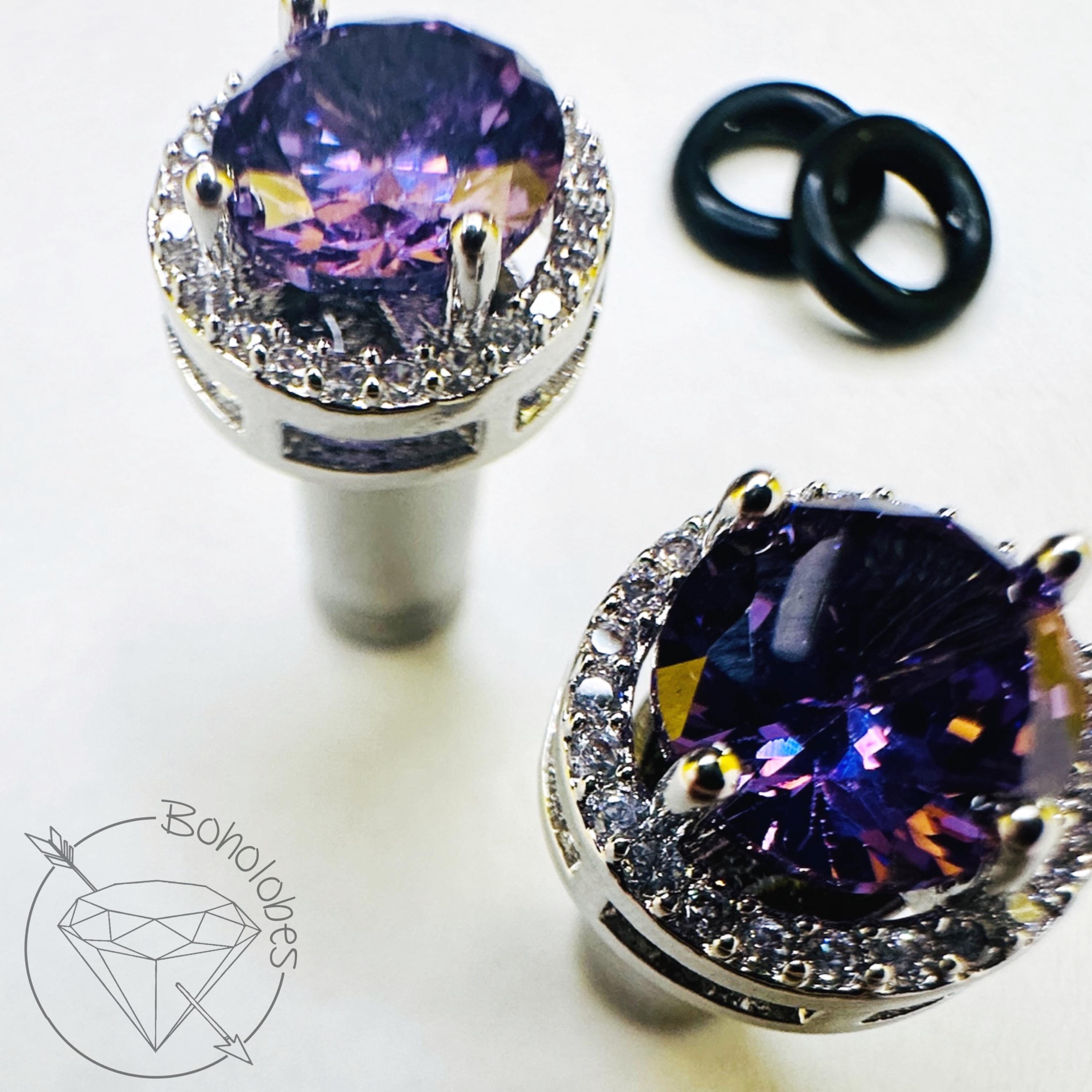 Crystal Rhinestone Plugs : Sizes 8g - 00g - Etsy