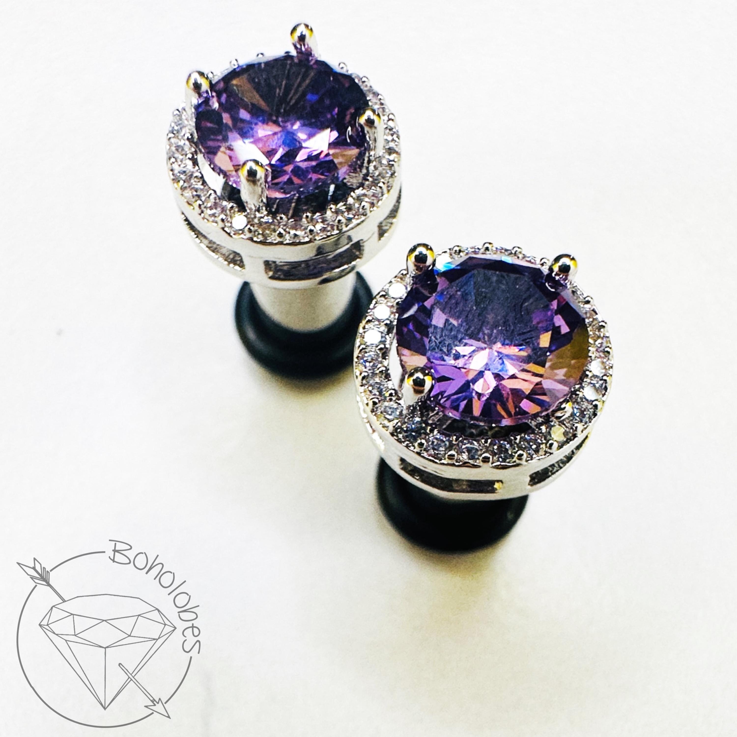 Crystal Rhinestone Plugs : Sizes 8g - 00g - Etsy