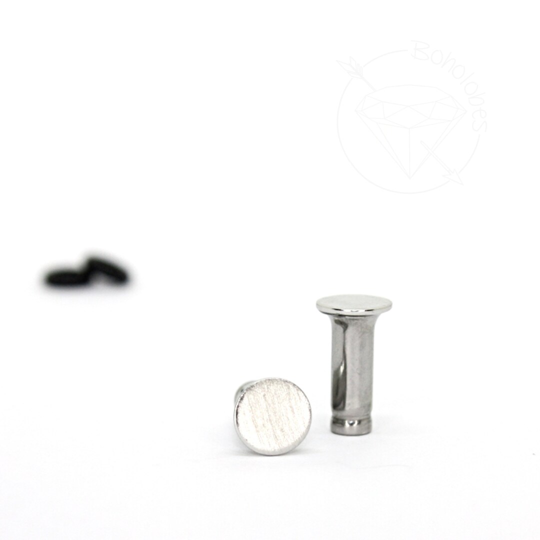 Brushed Steel Minimalist Stud Plugs 14g 12g 10g 8g 6g 4g - Etsy