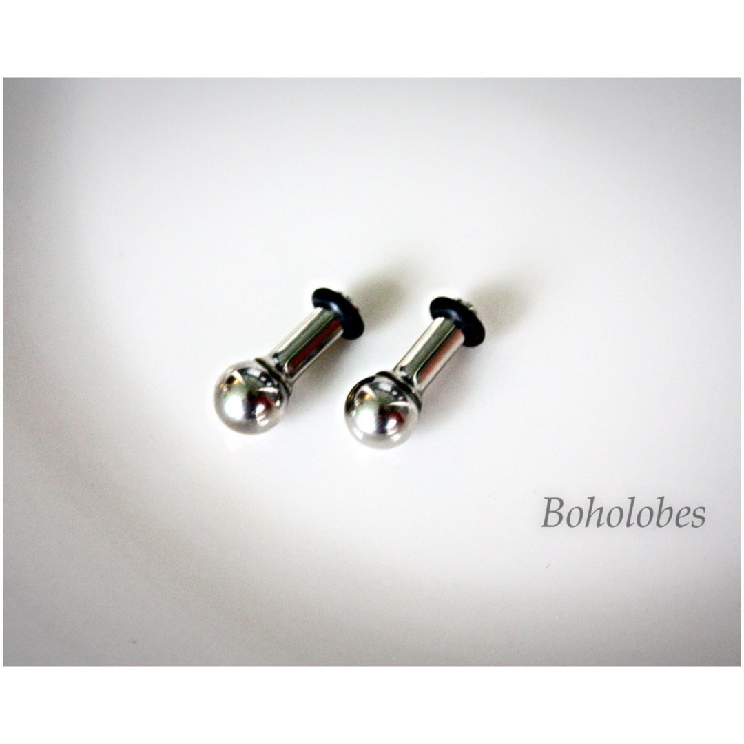 Plugs Gauges Stainless Steel Plugs Silver / Gold Metal Ball Plugs ...
