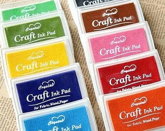 Craft Ink Pad Set: 15 Colors for Paper, Wood, Fabric - Etsy