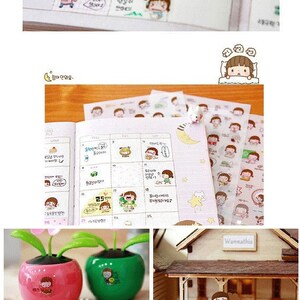 Korea Momoi Cute Little Girl Stickers Set - Deco Sticker - DIY Diary ...