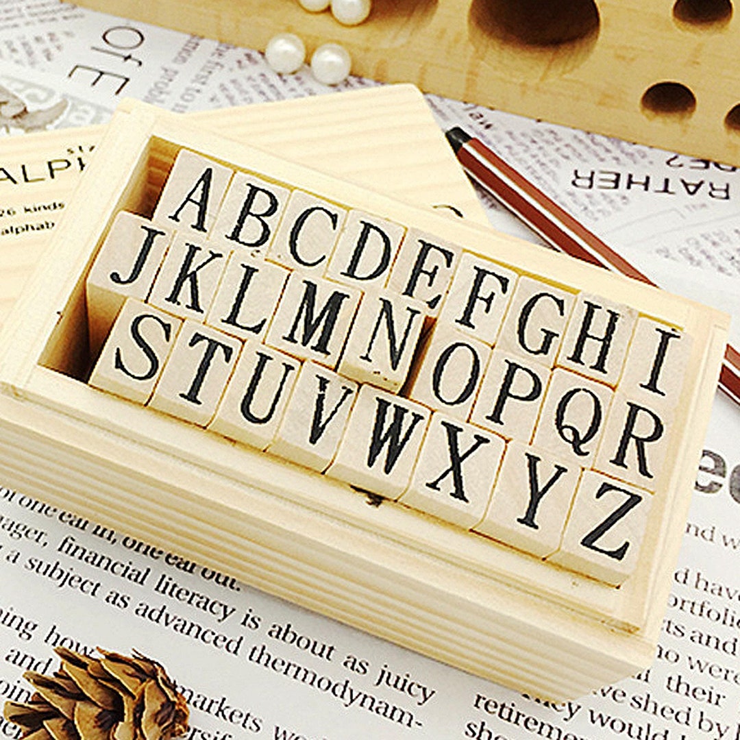 Capital Letter Stamps, Alphabet Rubber Stamps Set, Planner Stamps ...