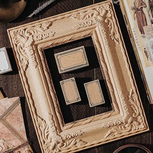 Vintage Frame Border Stamp Set(4 Style), Frame Themed Rubber Stamps ...