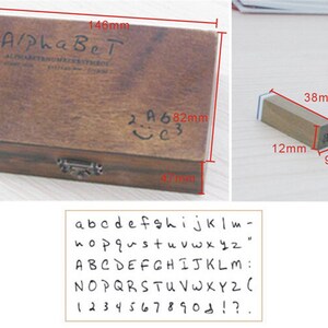 Vintage Wooden Alphabet Stamp Set: 70 Rubber Stamps & Ink Pads - Etsy