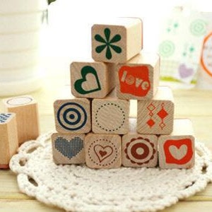 Simple Pattern Stamps -- Rubber Stamps -- Korean Stamps -- Diary Stamps ...