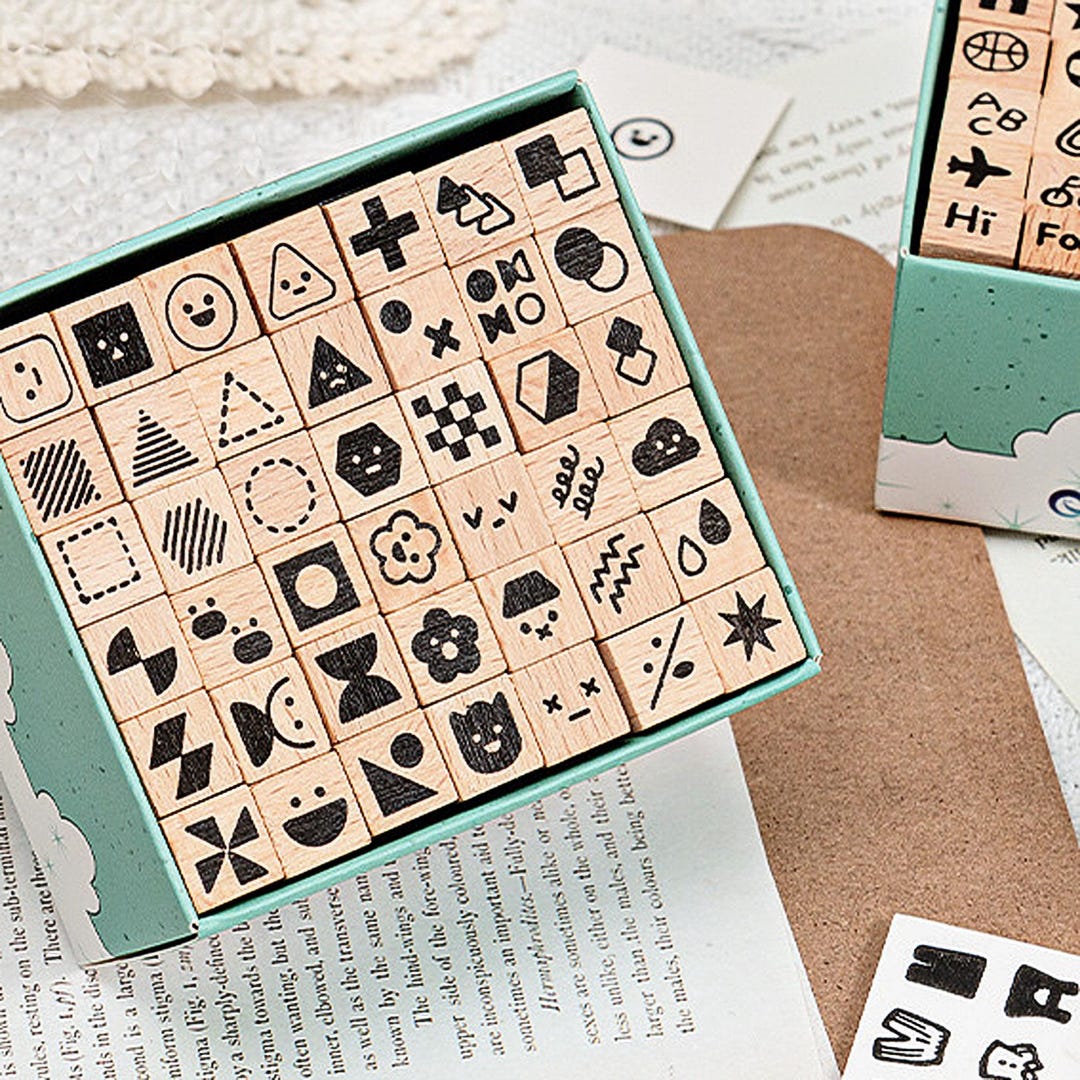 Pattern Stamp Set(3 Styles), Animal Stamps, Weather Stamps, Geometric ...