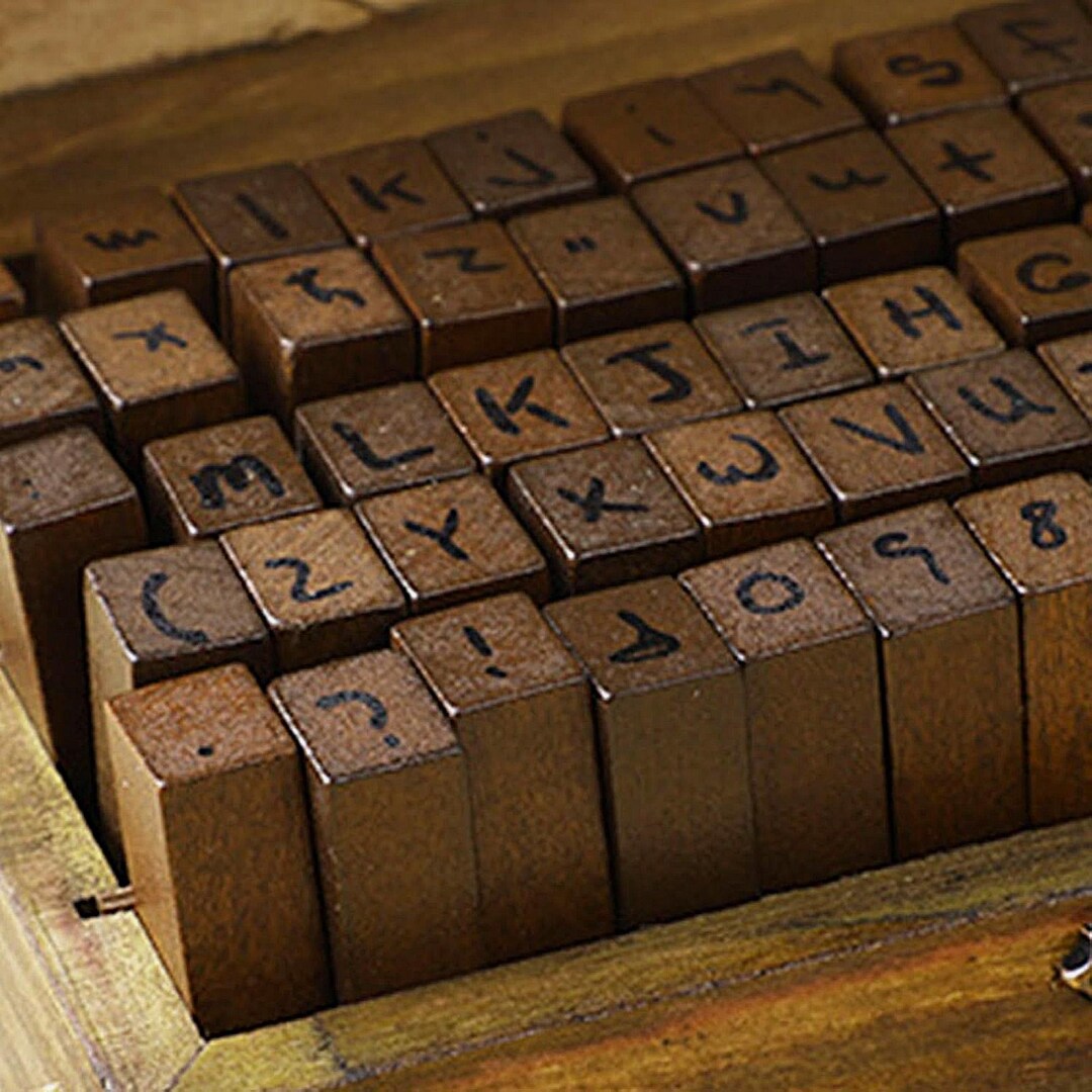 Vintage Alphabet Stamp Set( 70pcs)--letter Rubber Stamp--number Stamp ...