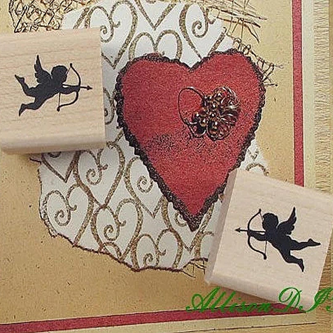 Angel Rubber Stamp Set: Retro Euro Style Deco Stamps - Etsy