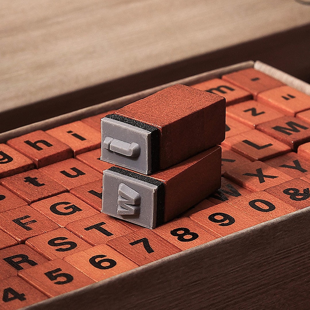 Vintage Alphabet Rubber Stamp Set: 70 PCS Planner Stamps - Etsy