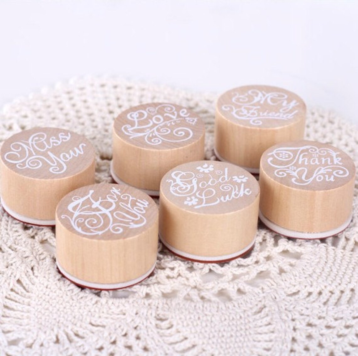 1 Piece Blessing Words Stamp Wooden Rubber Stamp Diary - Etsy UK