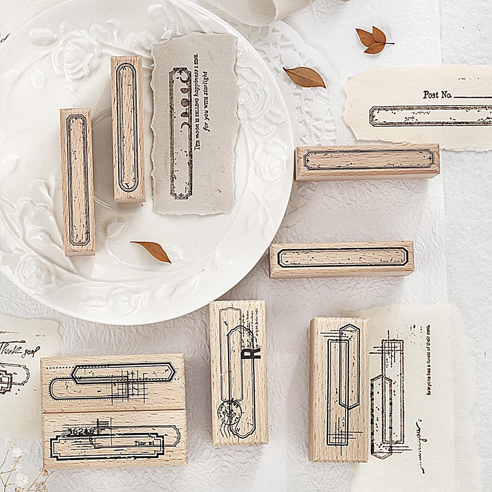 Frame Border Rubber Stamp: 8 Styles for Journaling & Scrapbooking - Etsy