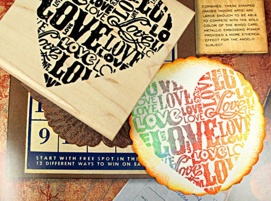 Big Size Heart Stamp Rubber Stamp Diary Stamp AH202178 - Etsy