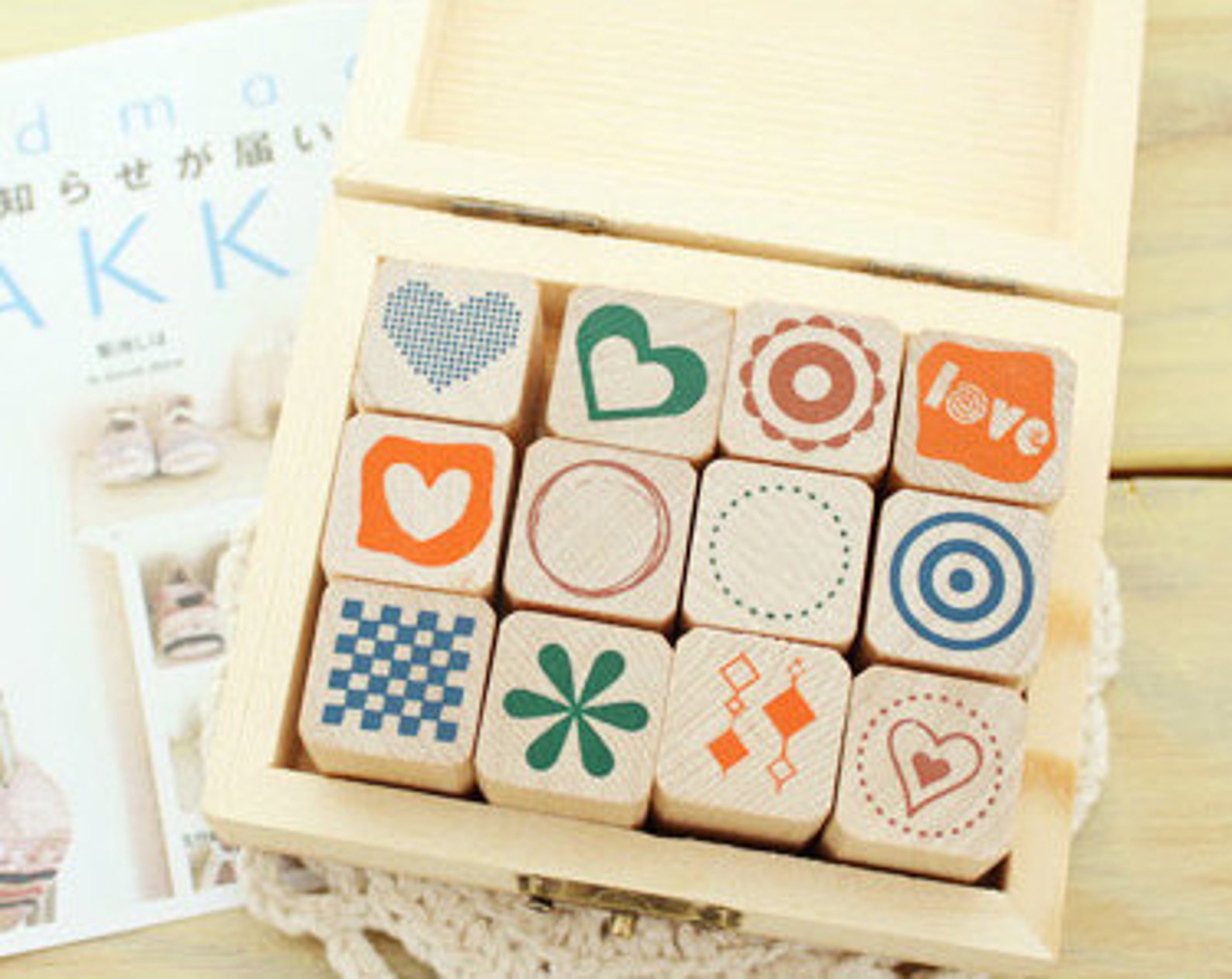 Simple Pattern Stamps Rubber Stamps Korean Stamps - Etsy