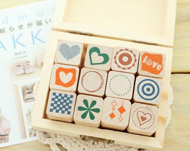 Simple Pattern Stamps Rubber Stamps Korean Stamps - Etsy