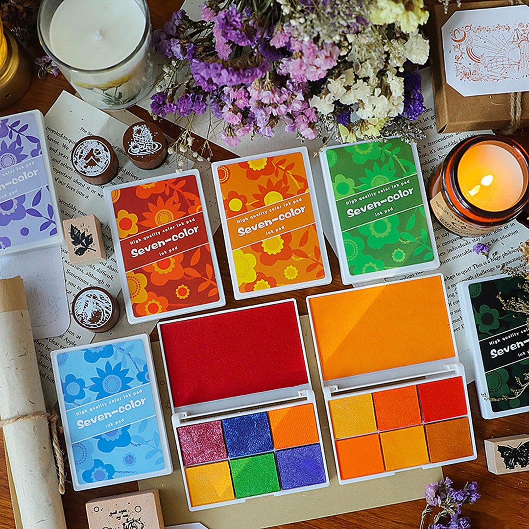 Colorful Ink Pads, Stamp Ink Pads, Ink Pads, Craft Ink Pads - Etsy