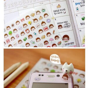 Korea Momoi Cute Little Girl Stickers Set - Deco Sticker - DIY Diary ...