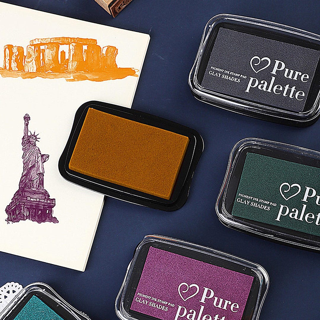 12 Colors Stamp Ink Pad, Craft Ink Pad, Ink Pads, Pigment Ink Pads - Etsy