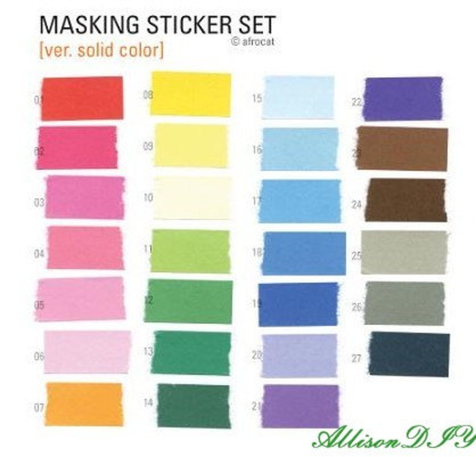 27 Sheets Masking Stickers in an Iron Box Korean Stickers - Etsy