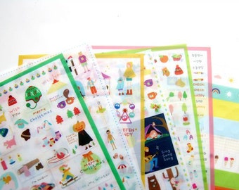 Ming-e Sticker Set Korean Transparent Sticker Diary Sticker Deco ...