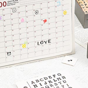 Letter Stamp Set(4 Types), Alphabet Stamps, Capital Stamps, Lower ...