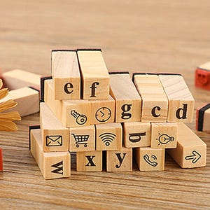 40 Pcs Letter and Number Stamps Set(ink Pad), Alphabet Rubber Stamps ...