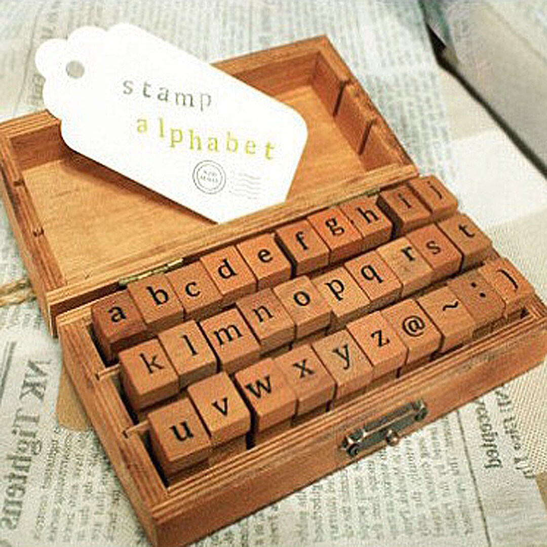 30 Pcs Alphabet Rubber Stamp Set, Letter Stamps, Planner Stamps, Diary ...