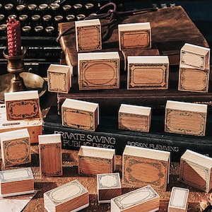 Vintage Frame Border Stamp Set(4 Style), Frame Themed Rubber Stamps ...