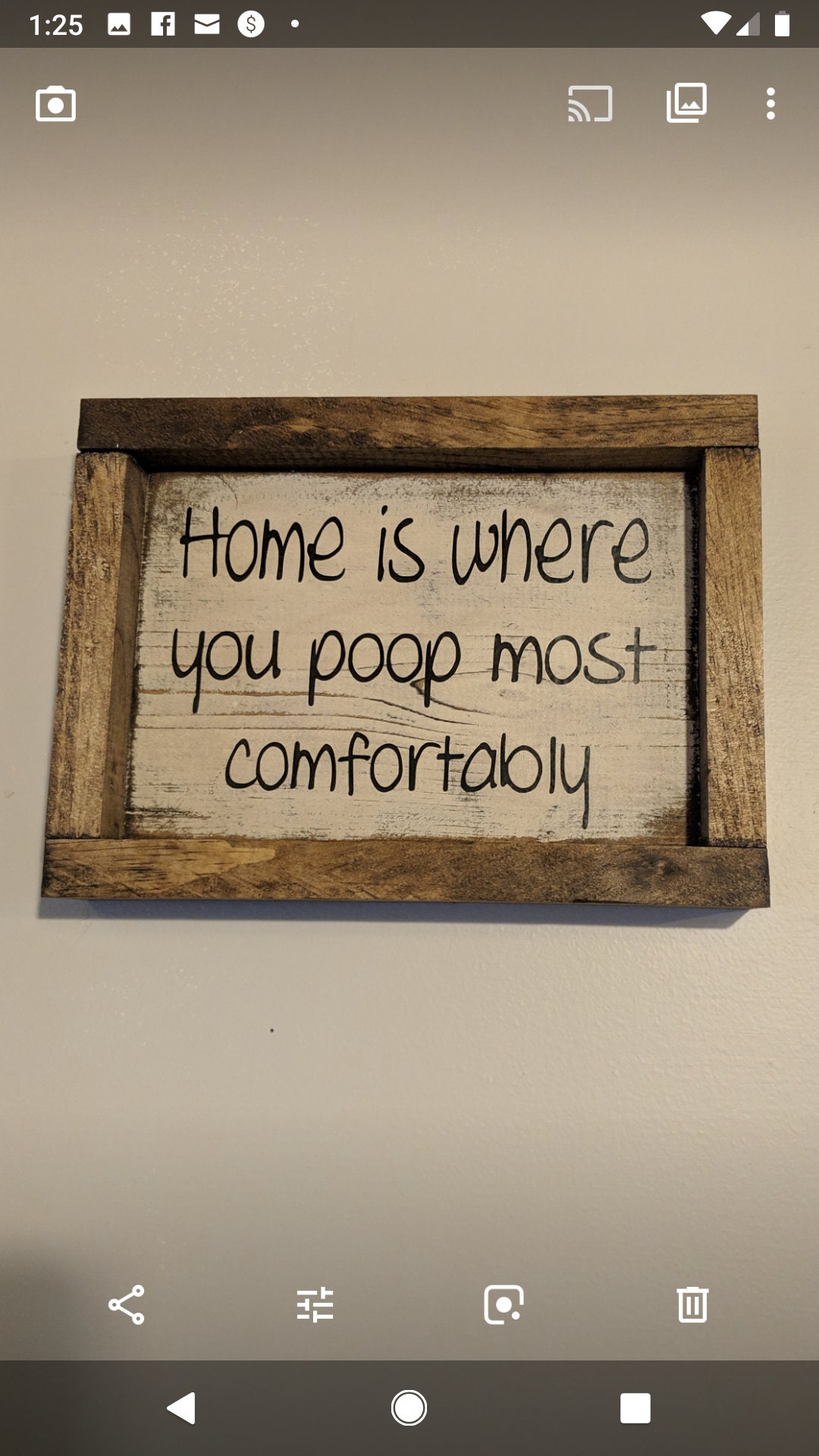 Home is Where You Poop -framed Sign - Etsy