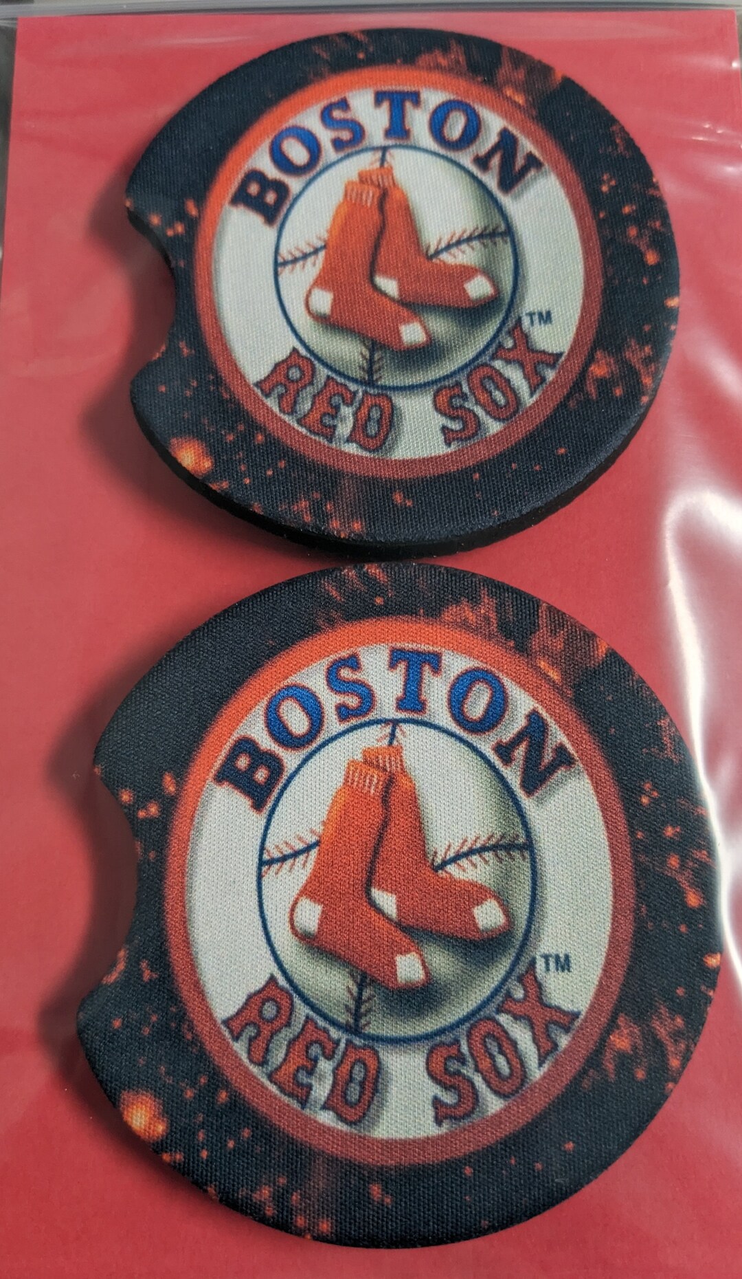 Red Sox Car Coasters- Set of 2 - Etsy