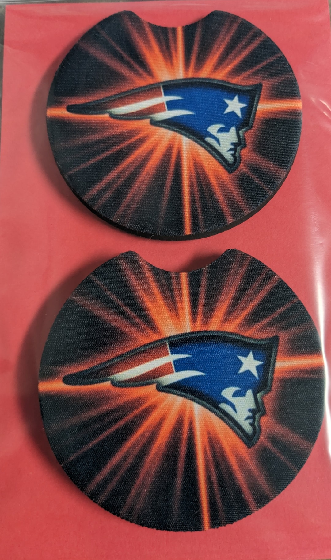 Patriots Car Coasters- Set of 2 - Etsy