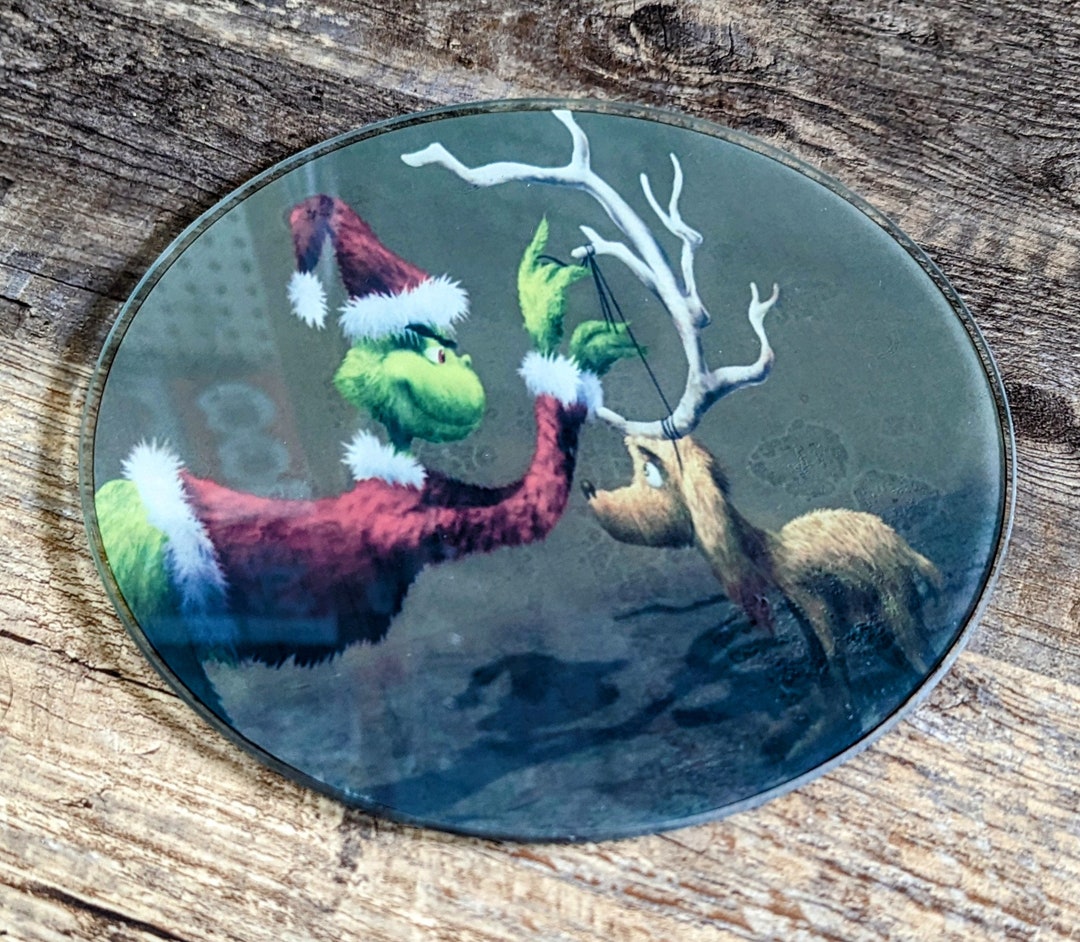 Grinch Glass Hot Plate - Etsy