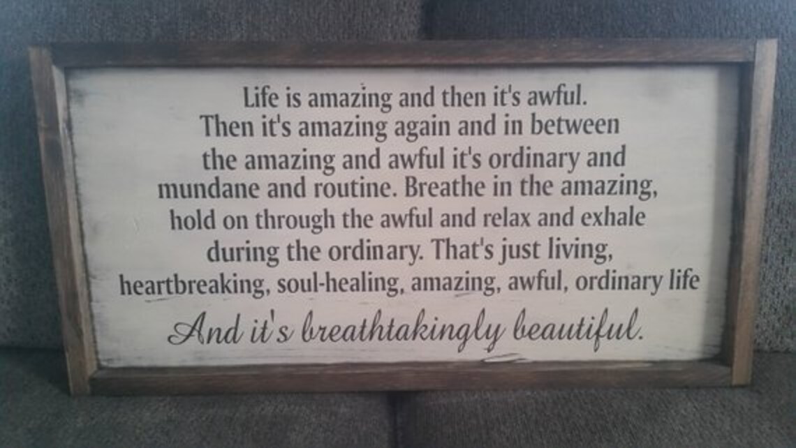 Life is Amazing - Primitve Wood Sign - Etsy