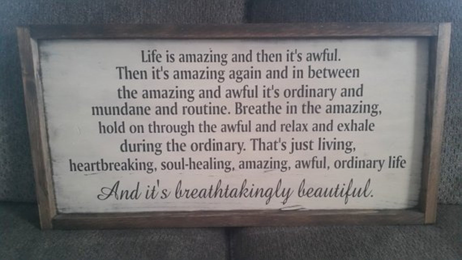 Life is Amazing - Primitve Wood Sign - Etsy