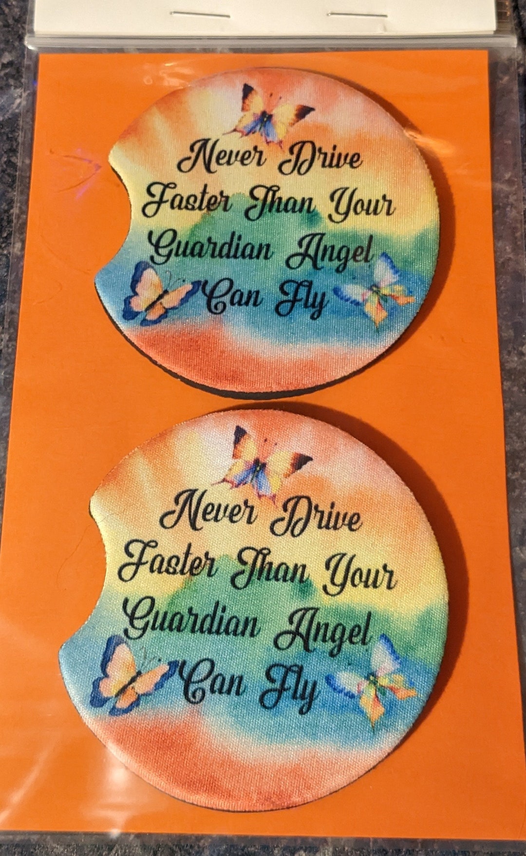 Never Drive Faster Car Coasters- Set of 2 - Etsy
